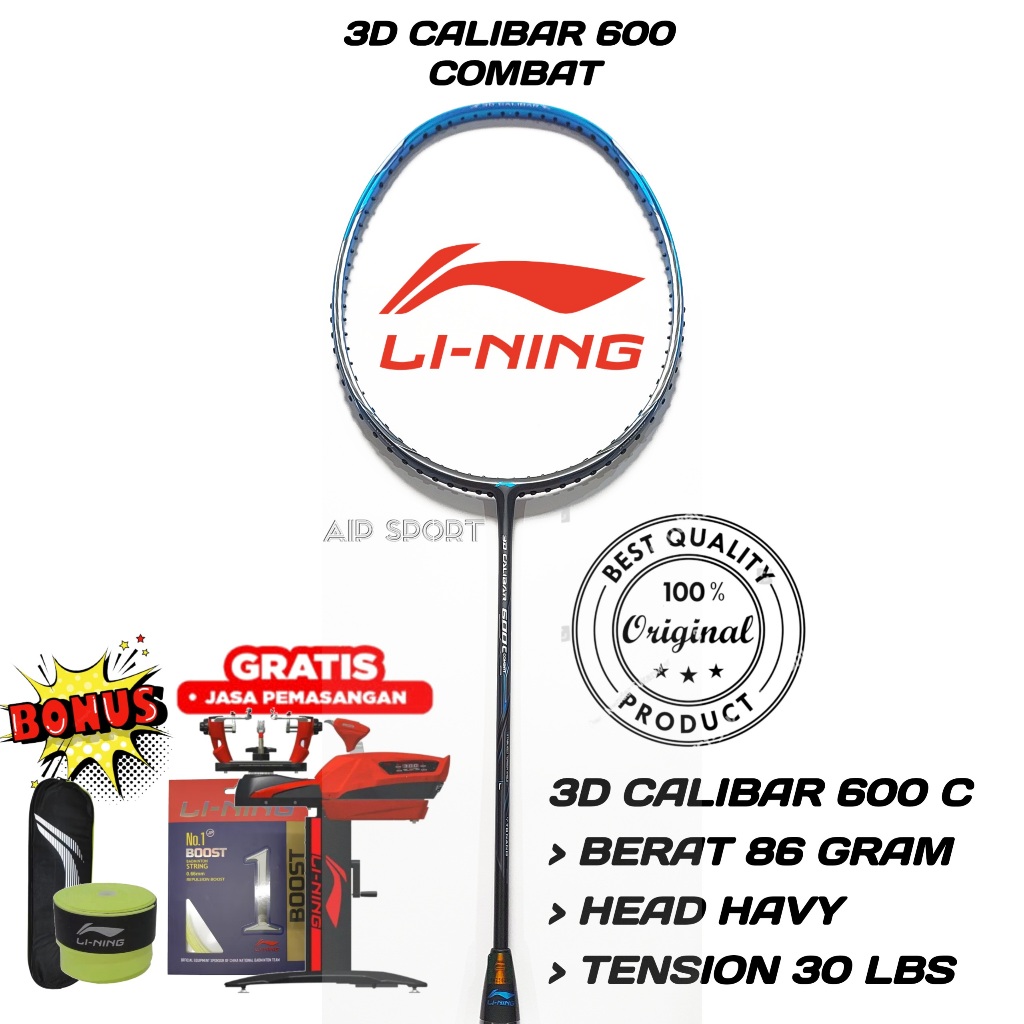 Jual Raket Badminton Li-Ning 3D Calibar 600 Combat Original | Shopee ...