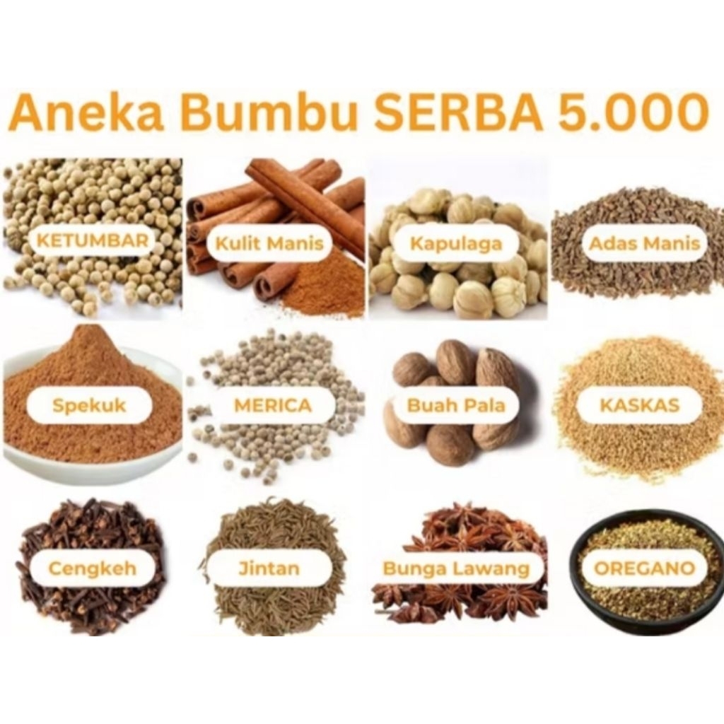 Jual Aneka Rempah Bumbu Masakan "KETUMBAR KULITMANIS KAPULAGA ADASMANIS ...