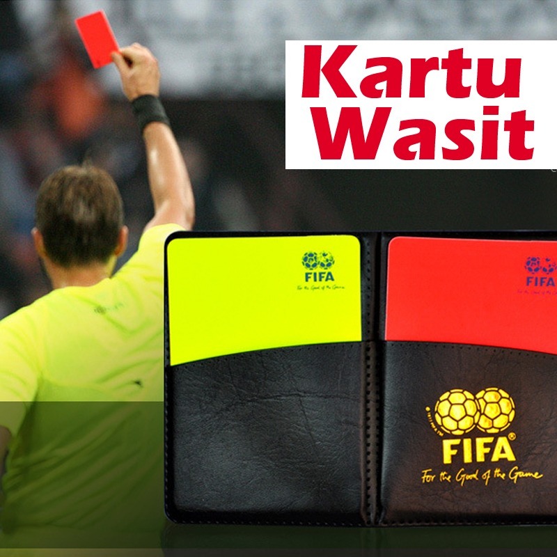 Jual kartu wasit sepak bola / kartu kuning dan merah utsal Referee Card ...