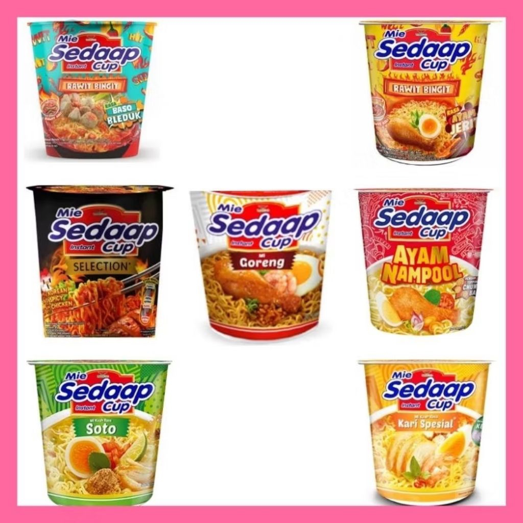 Jual mie sedaaap cup instan rawit bingit goreng soto kari Korean spicy ...