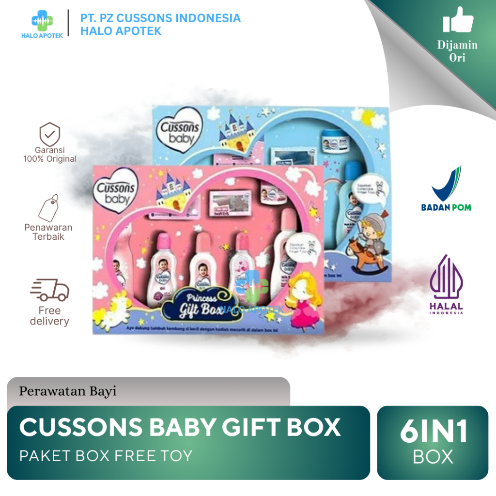 Jual CUSSONS Gift Each Princess Prince Gift Box Isi 6 Pcs Pink & Biru ...