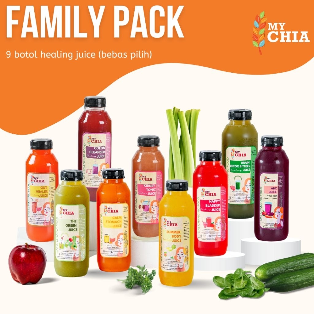 Jual Paket Detox Healing Juice Family Package Cold Pressed Jus Diet My ...