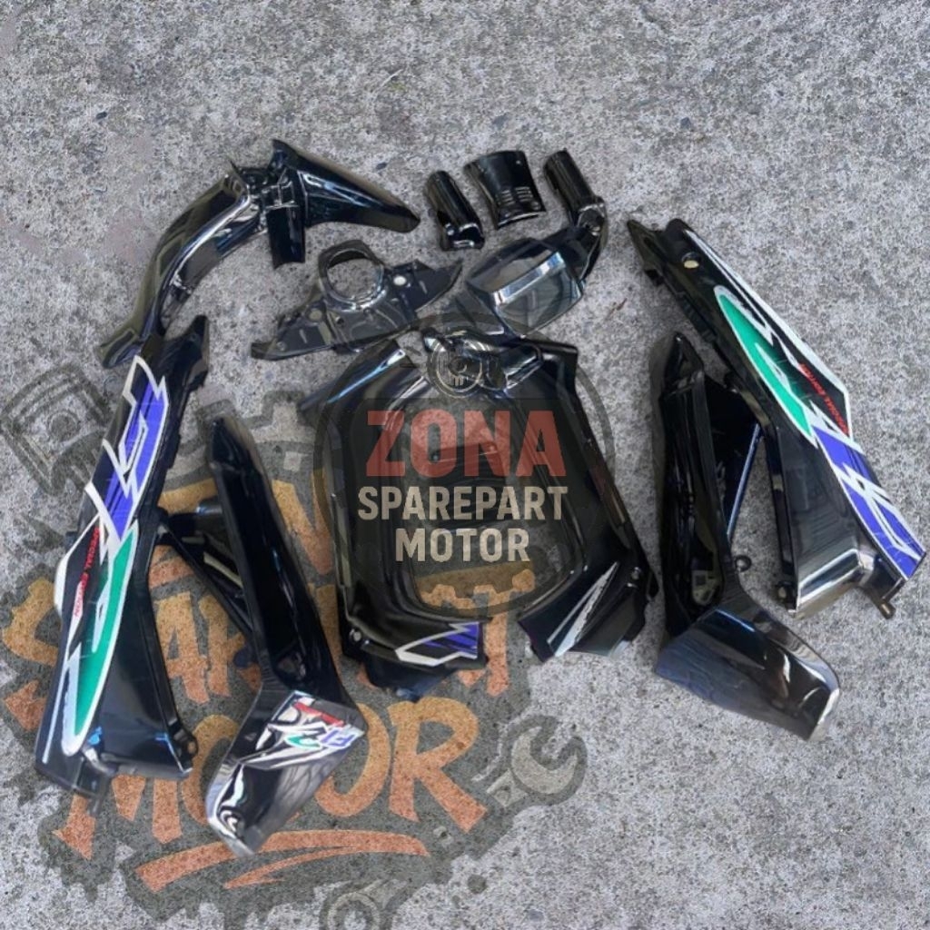 Jual Cover Body Bodi fullset Yamaha force one force 1 F1z R hitam ...