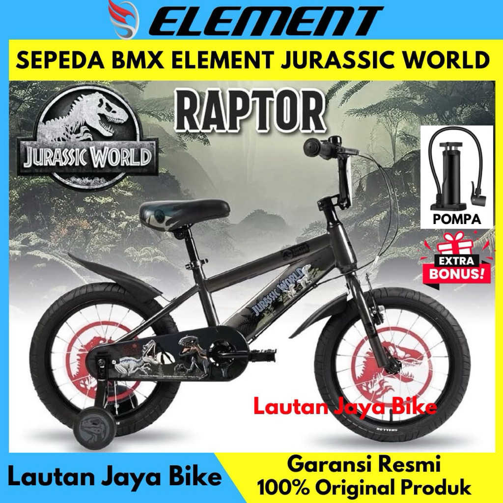 Jual Sepeda Anak Laki Laki 12 16 18 BMX Element Jurassic World Terbaru ...