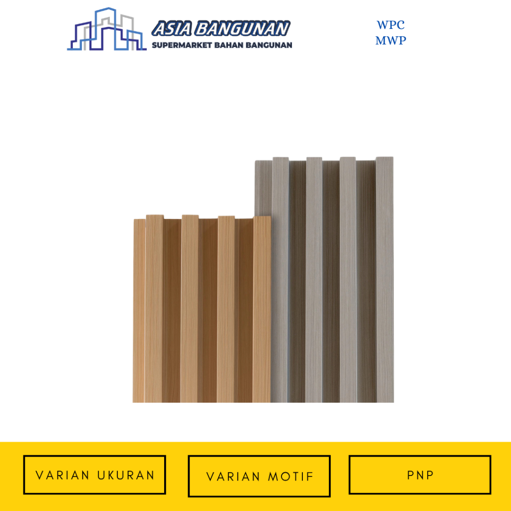 Jual ASIA BANGUNAN - PANEL WPC MWP PNP PER BATANG | Shopee Indonesia