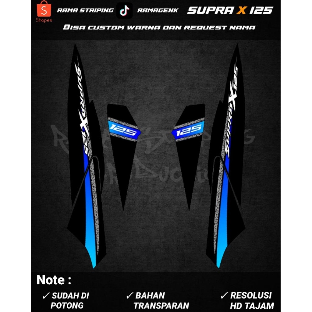 Jual STRIPING CUSTOM SUPRA X 125 TRANSPARAN | Shopee Indonesia
