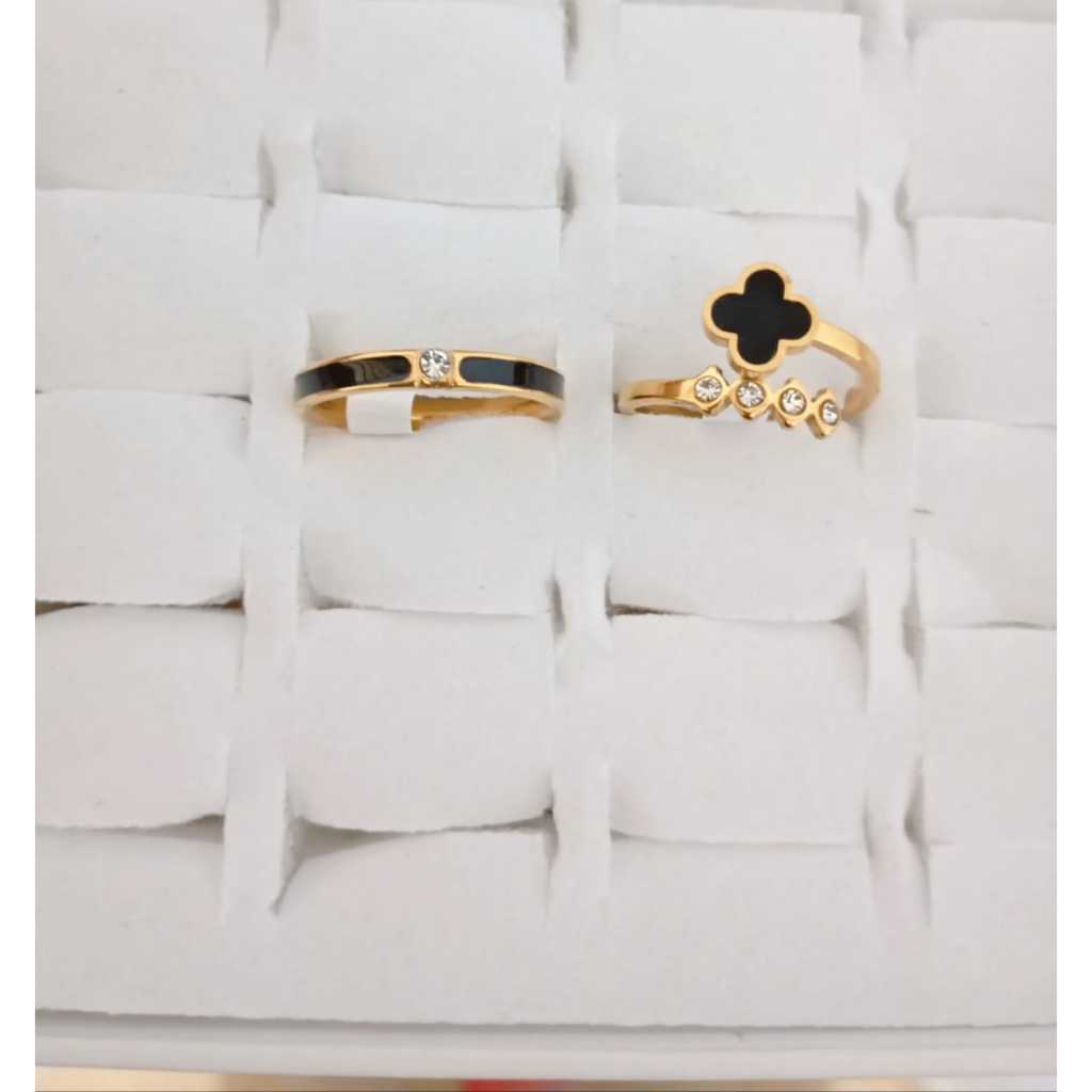 Jual cincin stainless wanita titanium perhiasan simple dengan desain ...