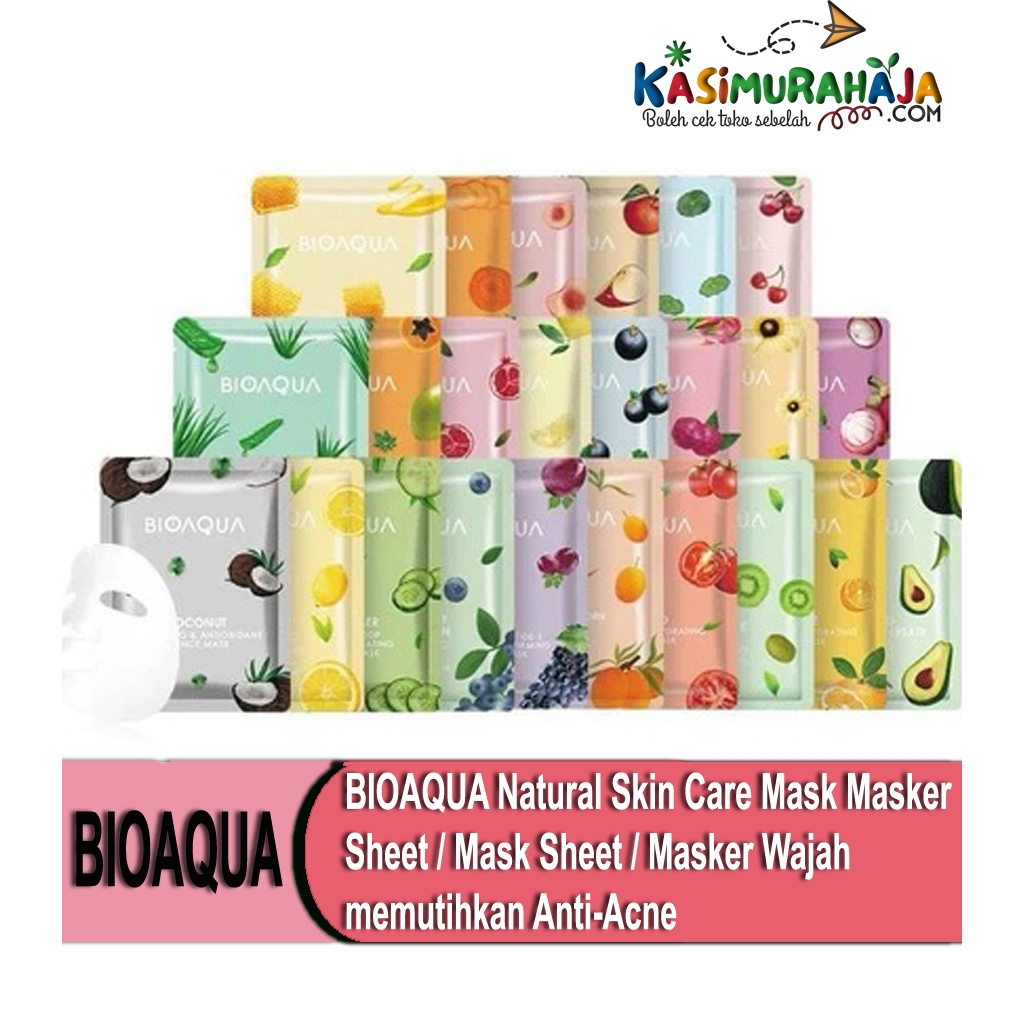 Jual BIOAQUA Natural Skin Care Mask Masker Sheet / Mask Sheet / Masker ...