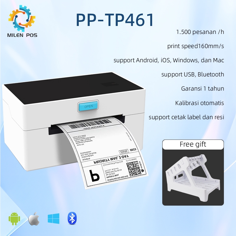 Jual PRINTER BARCODE THERMAL LABEL SUPPORT BLUETOOTH /USB /Wireless ...