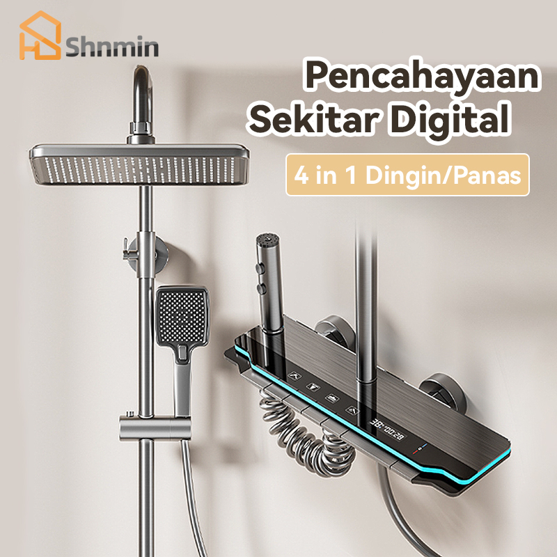 Jual 4 In 1 Suhu Konstan Shower Digital Kamar Mandi/Shower Kamar Mandi Satu Set/Shower Kamar ...