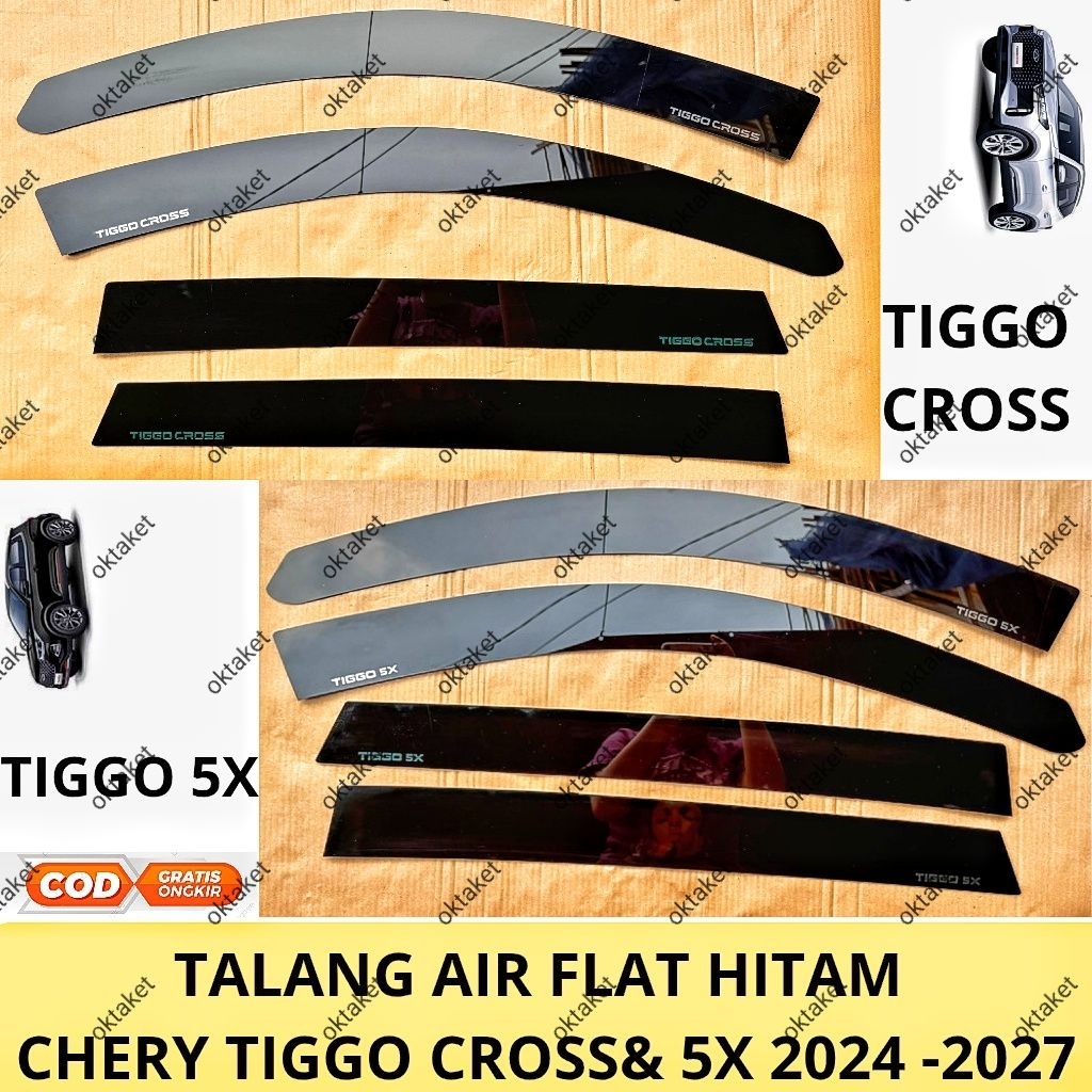 Jual Talang Air Side Visor Flat Chery Tiggo Tigo Cross & 5X 2024 2025 ...