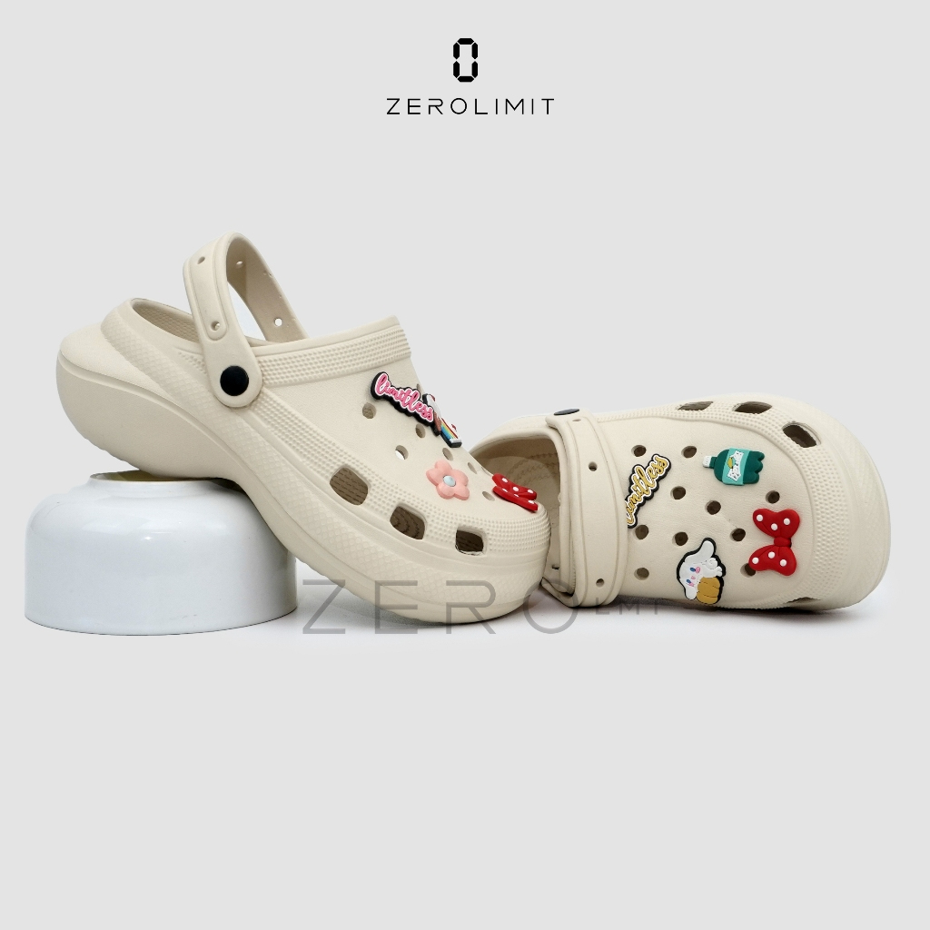 Jual Zerolimit - Sandal Wanita Wedges FUJI Jibbitz terbaru 2025 Sendal ...