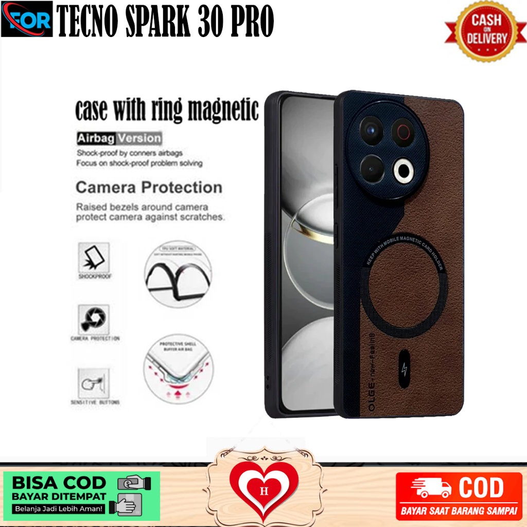 Jual Casing TECNO SPARK 30 PRO Luxury Leather Phone Case Two Tone ...
