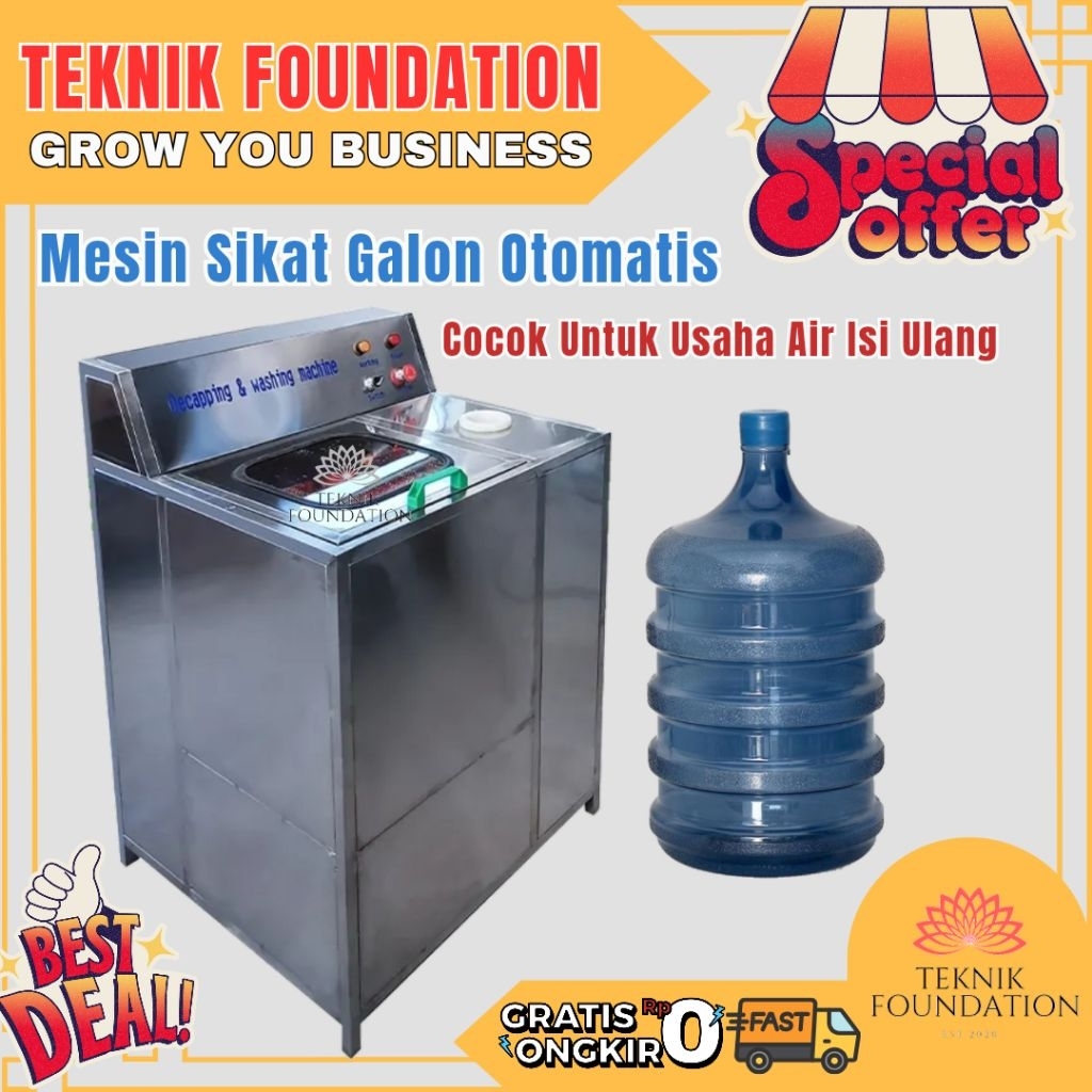 Jual Mesin Cuci Galon Otomatis/ Mesin Pembersih Sikat Galon Automatic ...