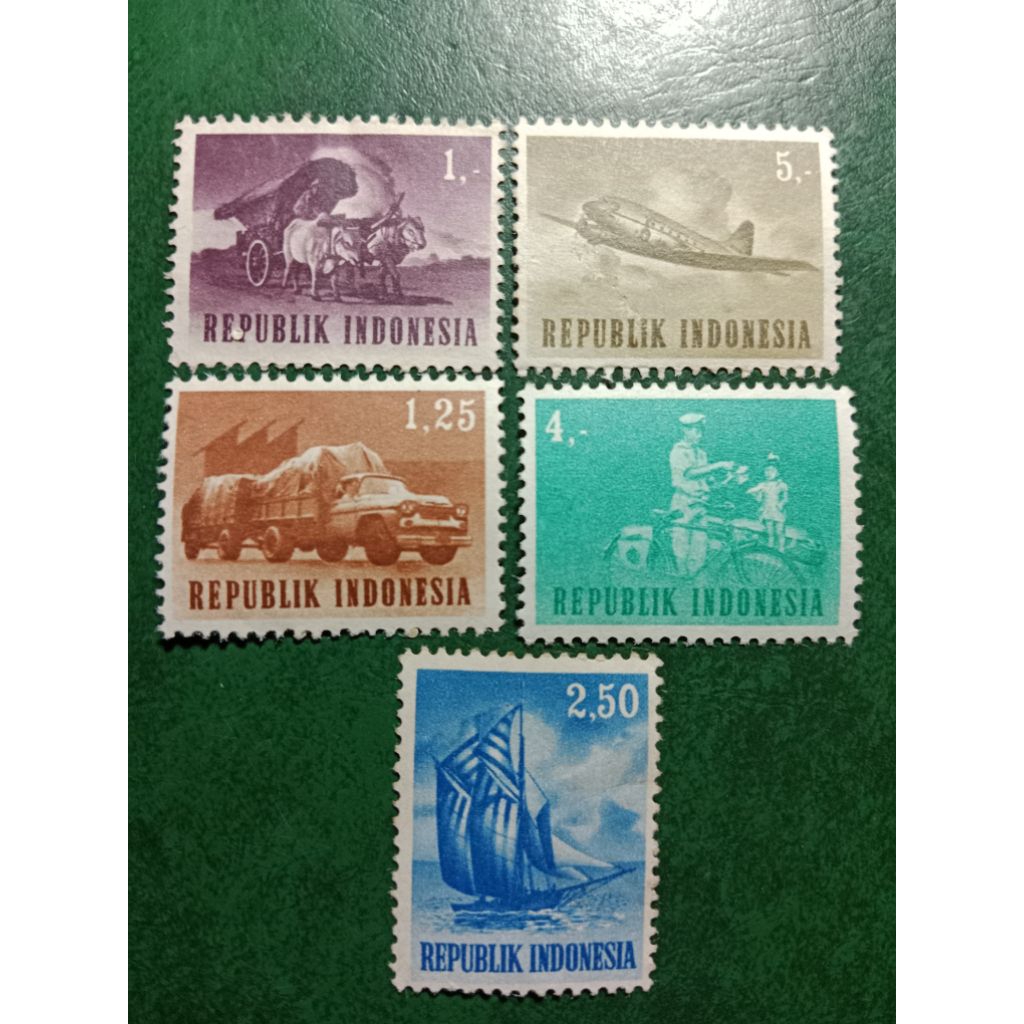Jual Prangko Indonesia 5 Pcs Alat alat Transport Tahun 1964 UN USED ...