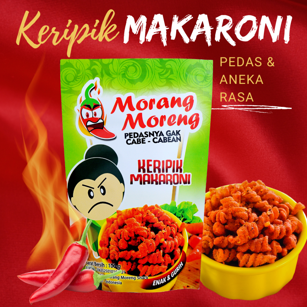 Jual Makaroni Pedas Viral Morang Moreng / Snack Makroni Spiral Aneka ...