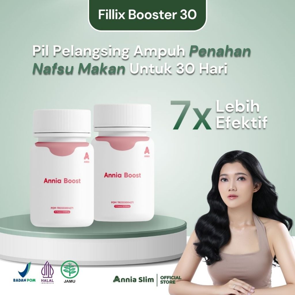 Jual ANNIA Pil Pelangsing Ampuh Penahan Nafsu Makan - Fillix Booster 30 ...