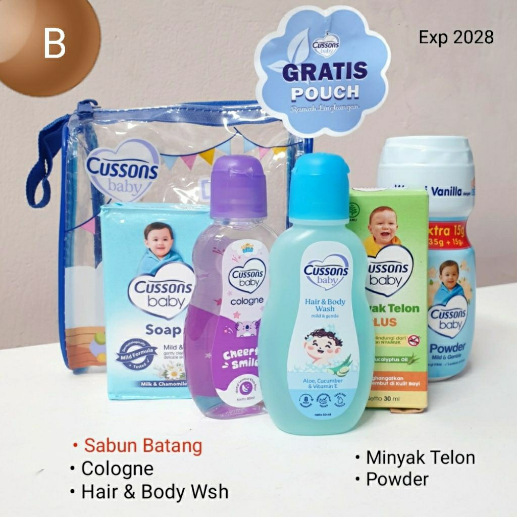 Jual 5 in 1 | 4 in 1 Hampers Cussons Mini Set Daily Travel Essential ...
