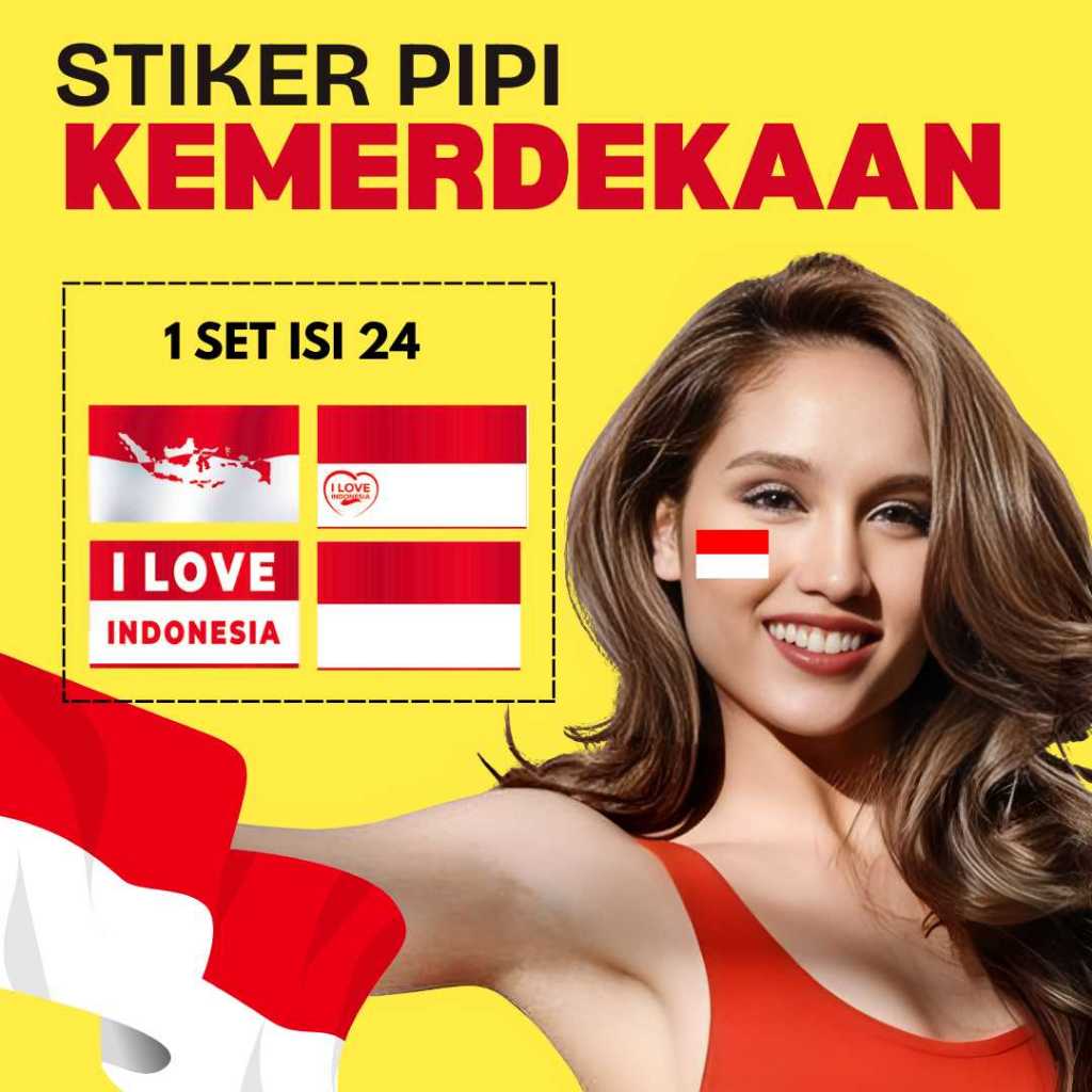Jual stiker Pipi Bendera Merah Putih | Kemerdekaan HUT Republik ...