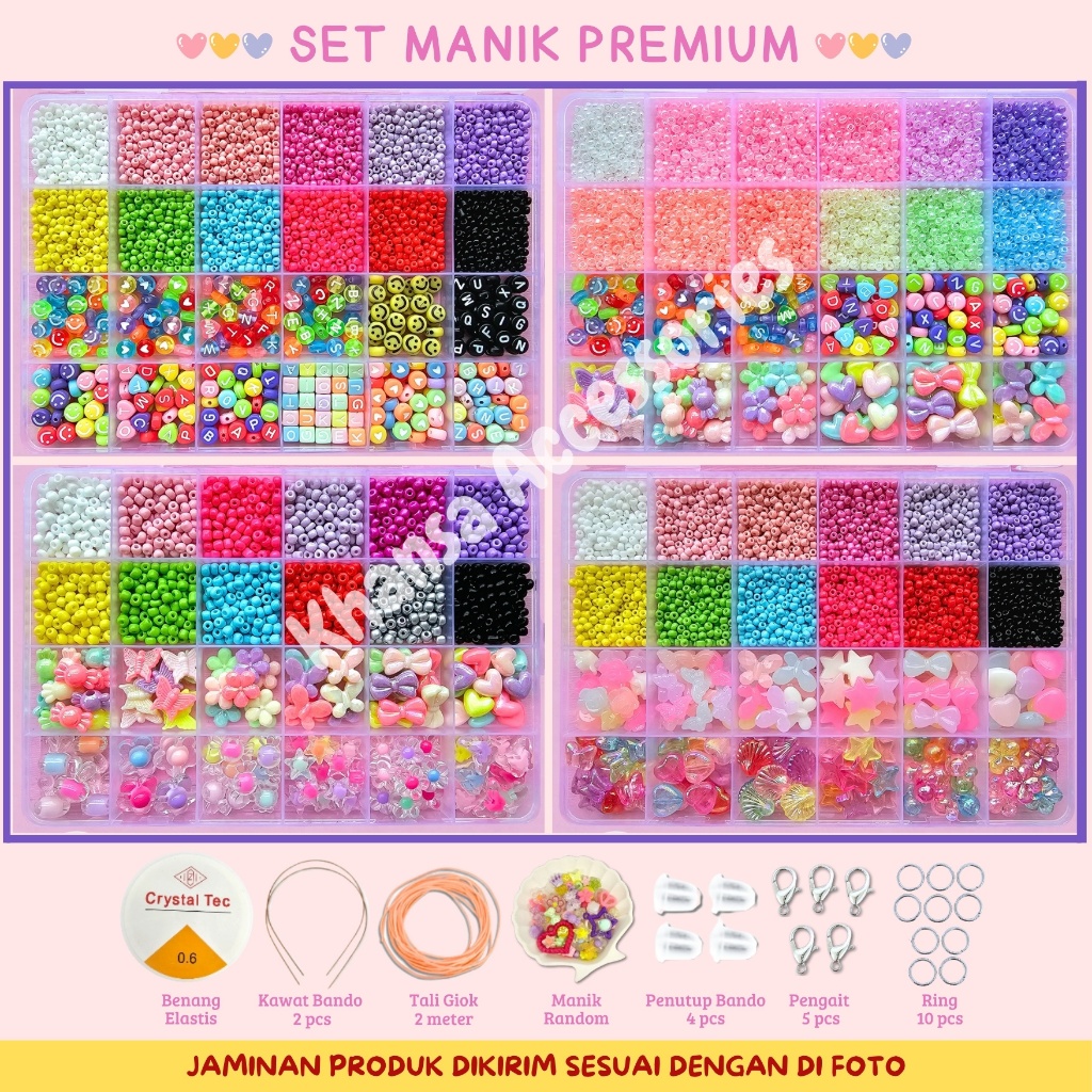 Jual DIY Manik Manik Set Lengkap Gelang Aesthetic - DIY Craft Kit Manik ...