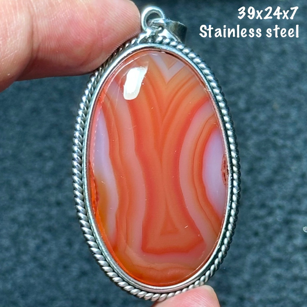 Jual Liontin Batu Akik Natural Sulaiman Junder لا Lam Alif Kristal ...