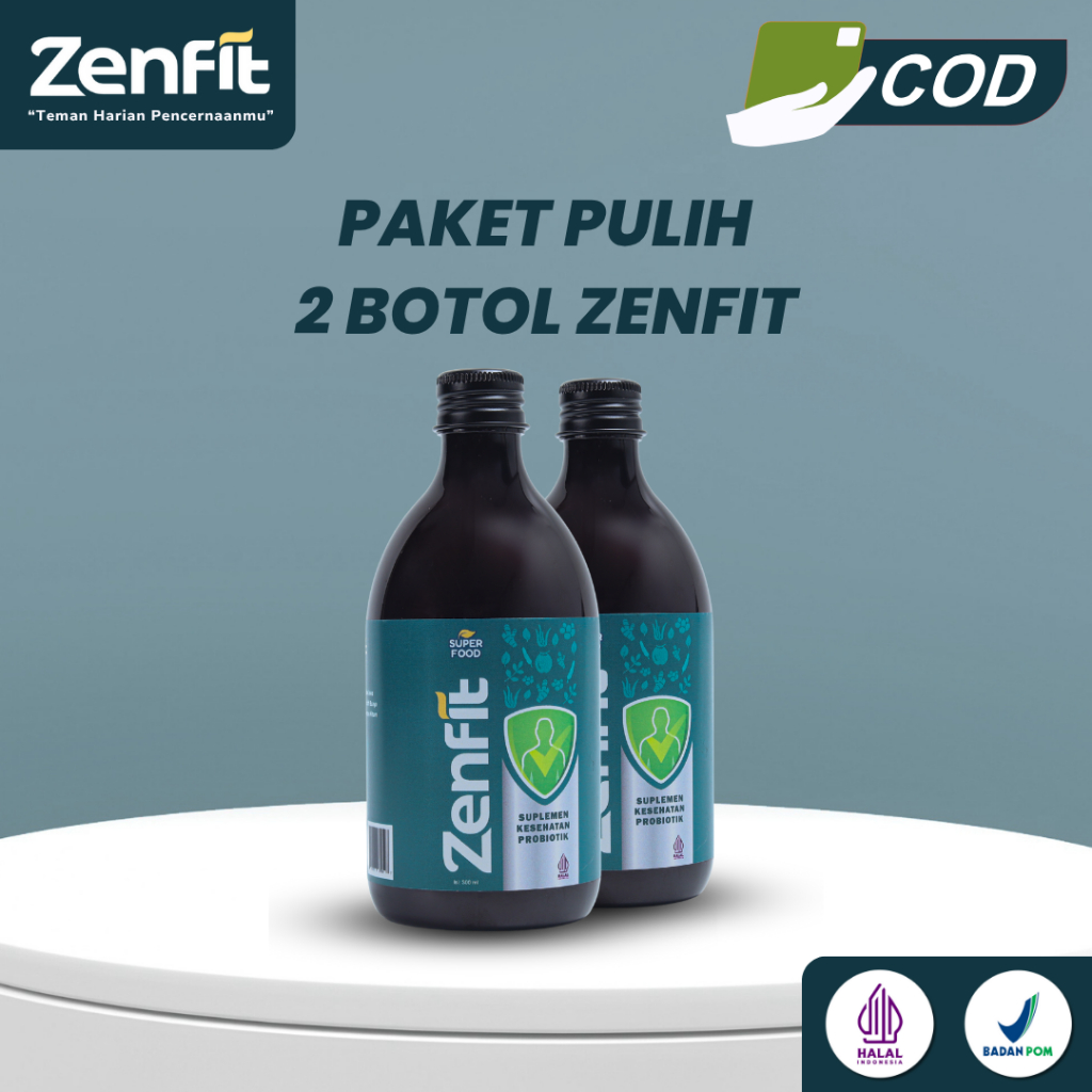 Jual Paket 2 Botol Zenfit – Suplemen Herbal & Probiotik Fermentasi untuk Pencernaan Sehat ...