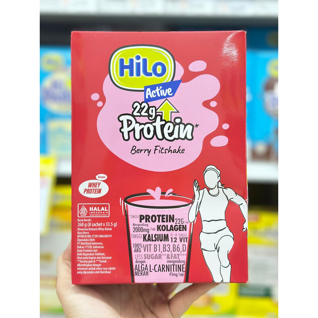 Jual Hilo Active 22g Protein Berry Fitshake | Shopee Indonesia