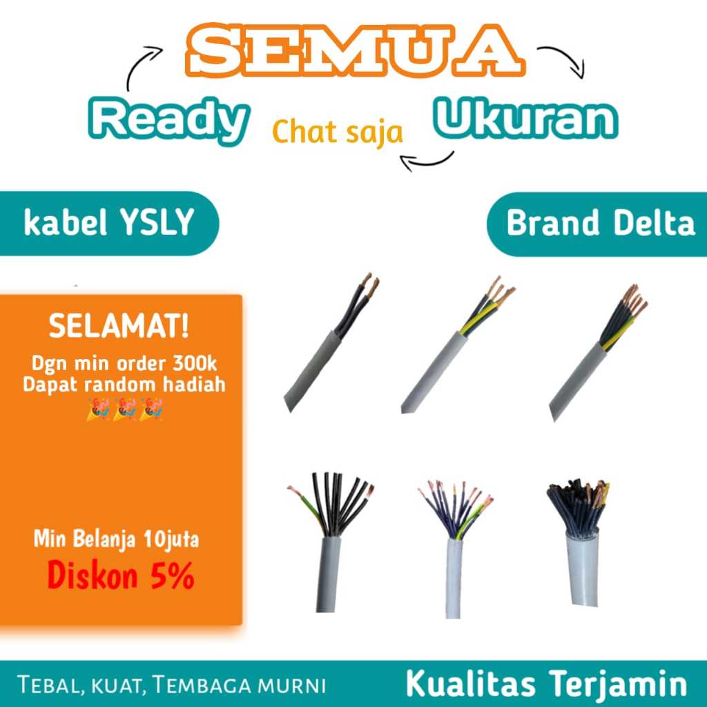 Jual Kabel kontrol YSLY-JZ (dari UK 7x0,5 - 2,5 mm2) | YSLY-JZ 7x0,5 ...