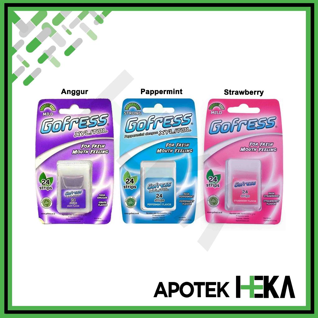 Jual Gofress Go Fress Permen Strip isi 24 Strips - Permen Penyegar ...
