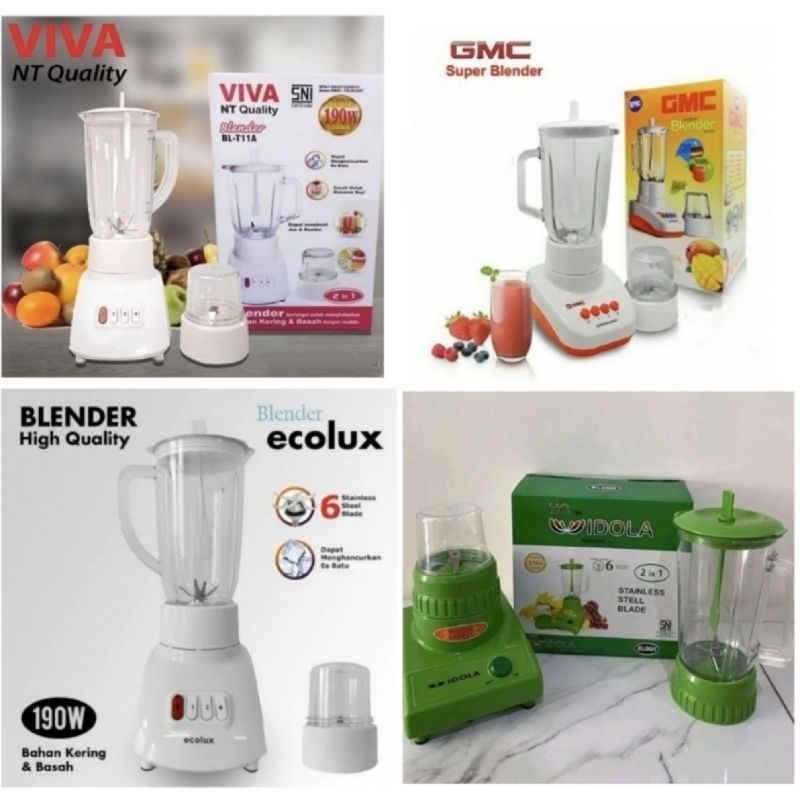 Jual Blender 2In1 dan 3In1 Kapasitas 1 Liter Tabung Plastik dan Kaca ...