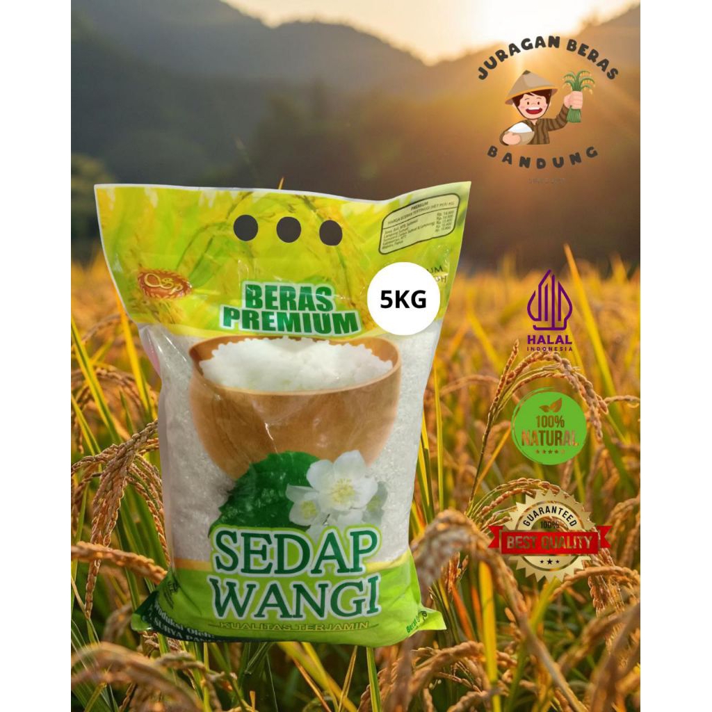 Jual Beras Sedap Wangi 5 Kg Pulen Murah | Shopee Indonesia
