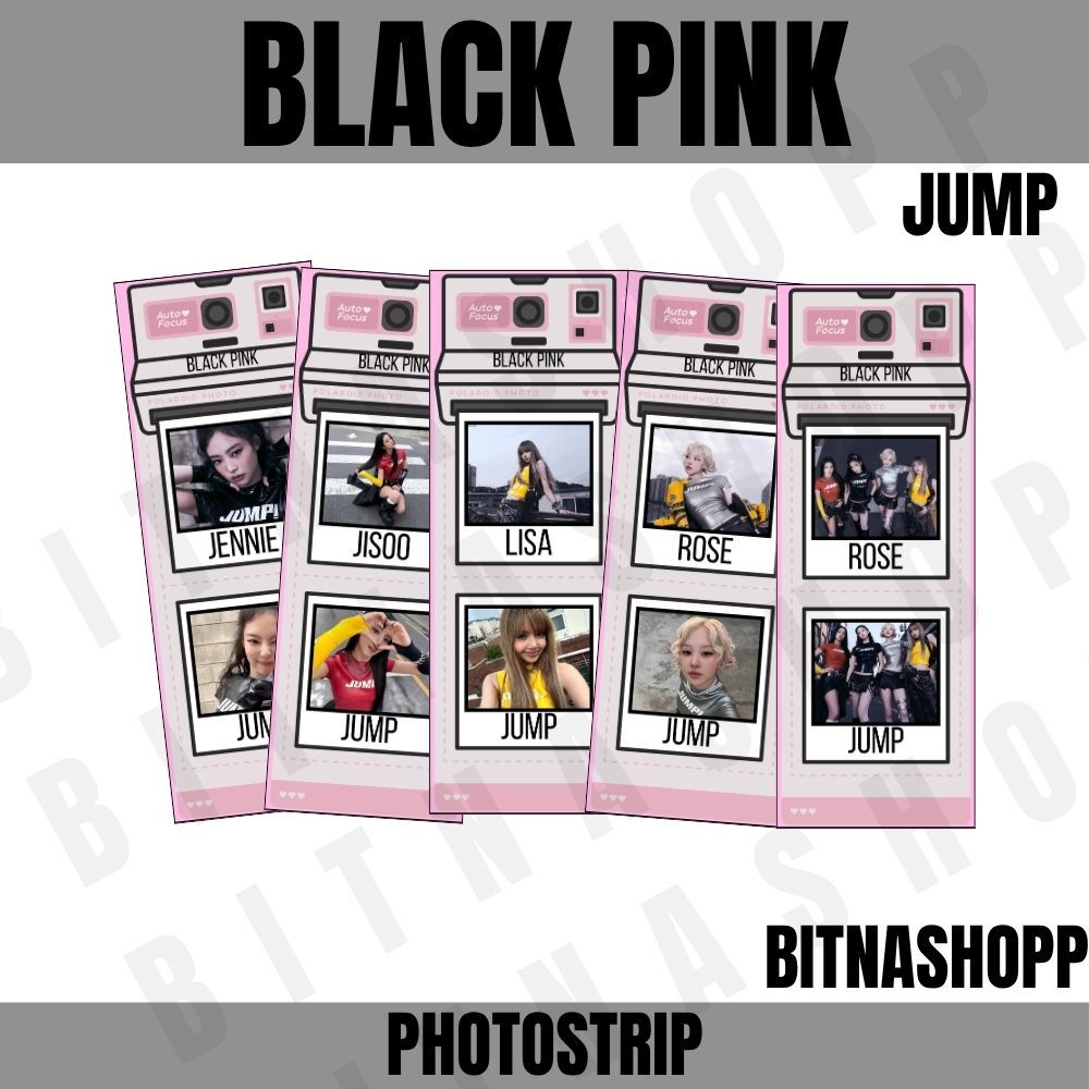 Jual PHOTO STRIP BLACKPINK JUMP 5 PCS FOTO STRIPS KPOP UNOFFICIAL BLINK ROSE JISOO JENNIE ROSE ...