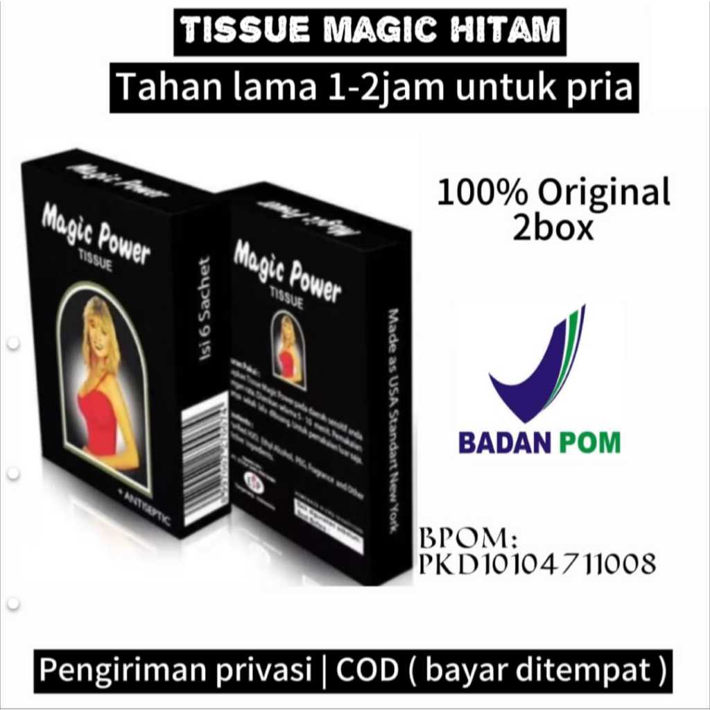 Jual beastt seller Tissue Magic for MAN isi 6 sahset Original Herbal ...