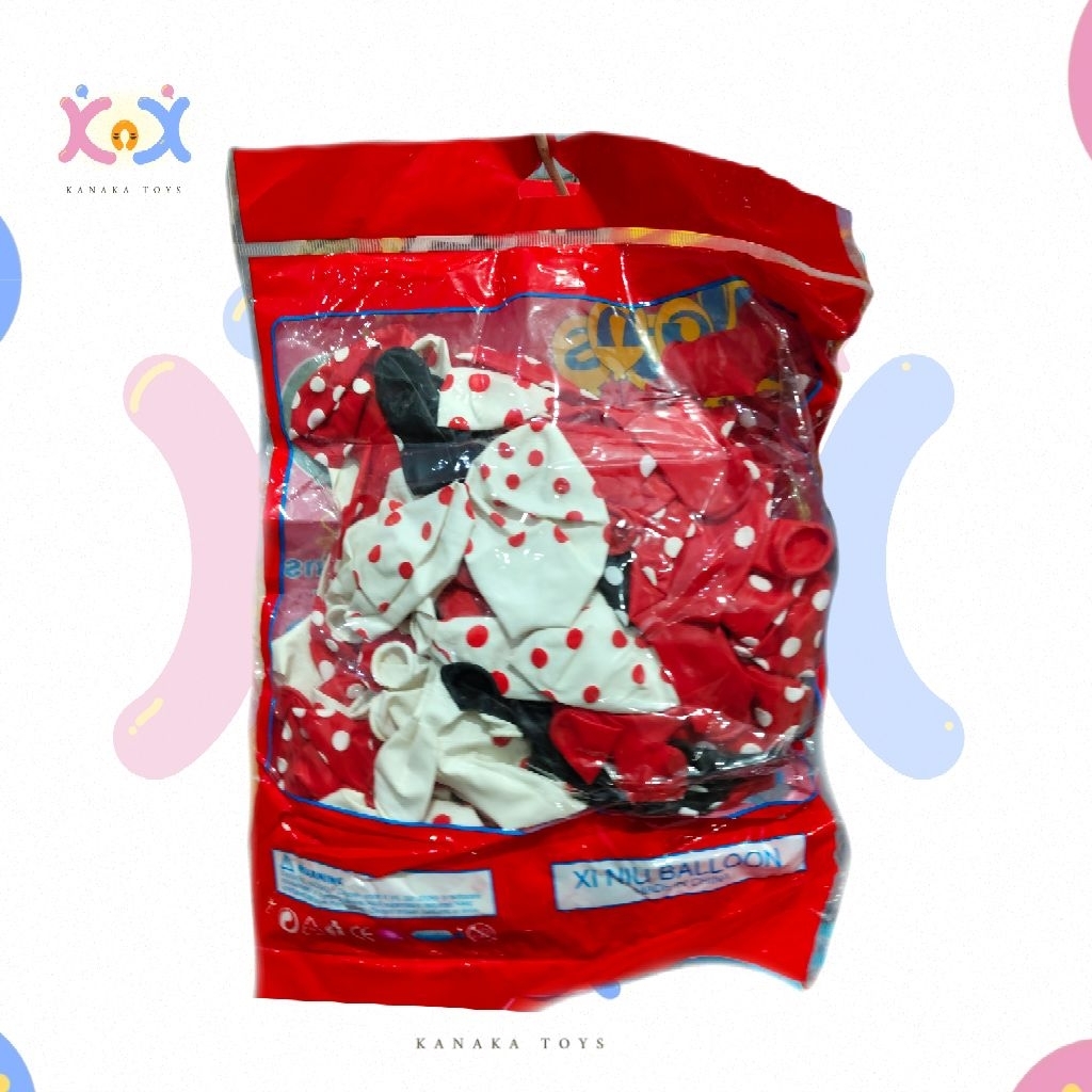 Jual BALON POLKADOT MERAH PUTIH DIRGAHAYU INDONESIA | Shopee Indonesia