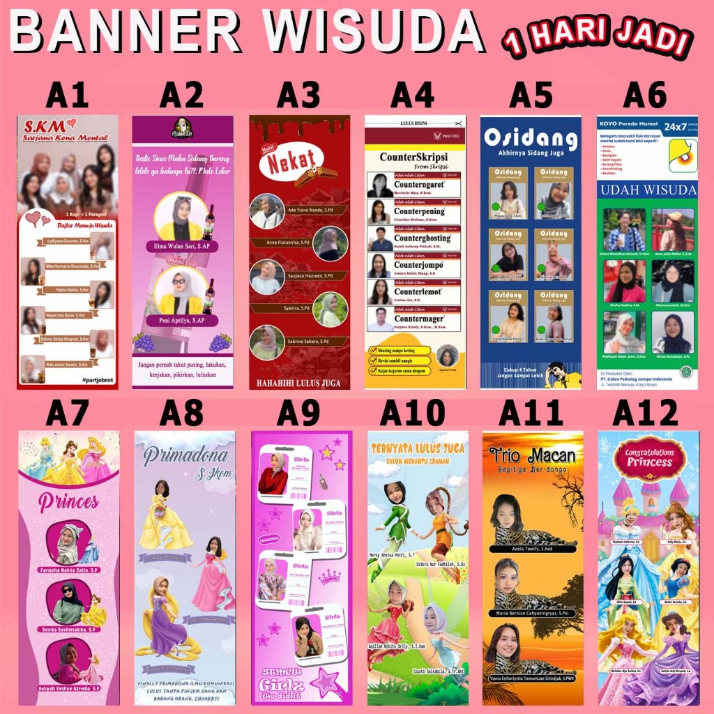 Jual Cetak X Banner Wisuda Congratulations Protokol Kesehatan Prokes ...
