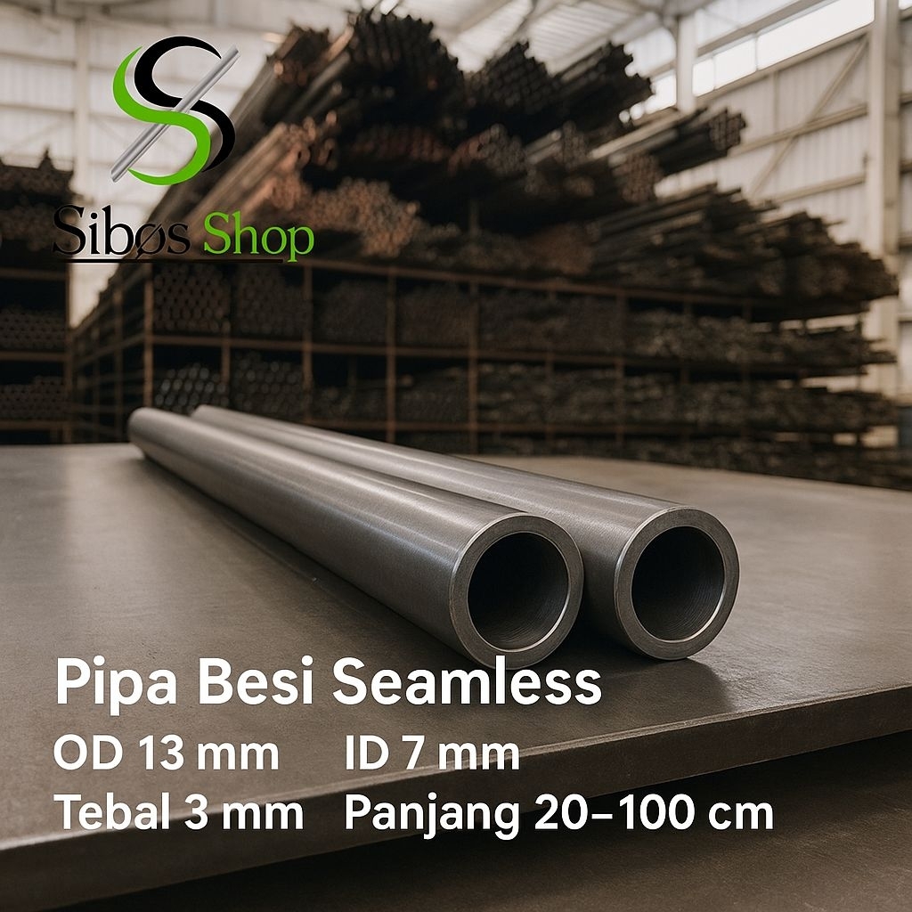 Jual Pipa Besi Seamless OD 13mm ID 7mm Tebal 3mm Panjang 20cm sampai 100cm | Shopee Indonesia