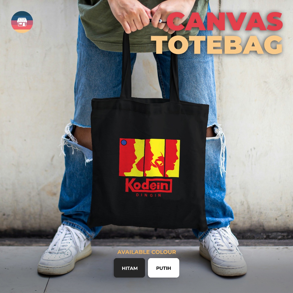 Jual TOTEBAG KANVAS PARODI / PLESETAN BRAND KODEIN | CANVAS TOTEBAG KODEIN | RESLETING | Shopee ...