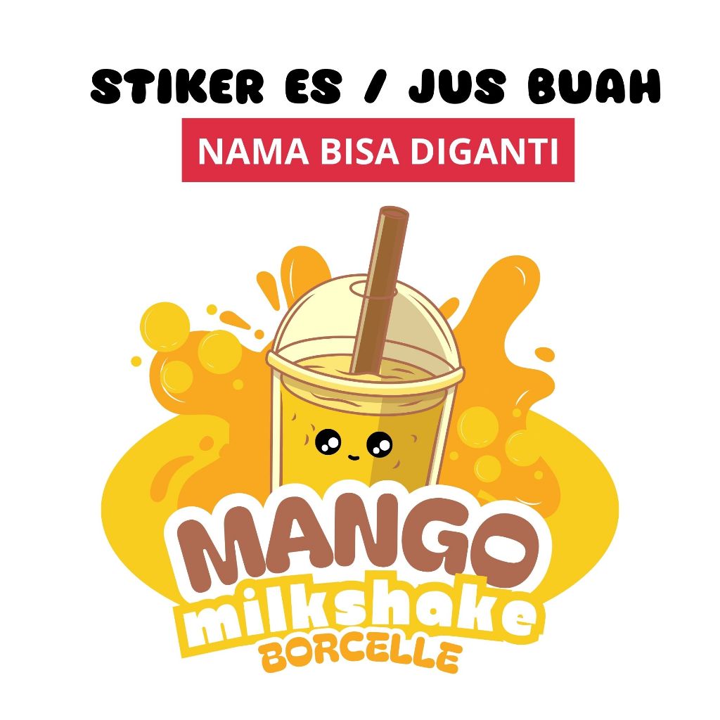 Jual Stiker Jus Buah / Es Buah – Label Minuman Dingin Custom Logo ...