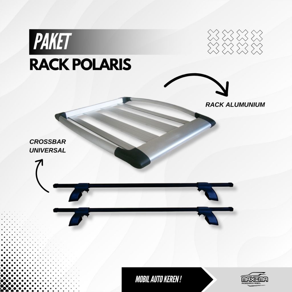 Jual Paket Crossbar Universal + Rooffrack PAKET RACK POLARIS + CROSSBAR ...