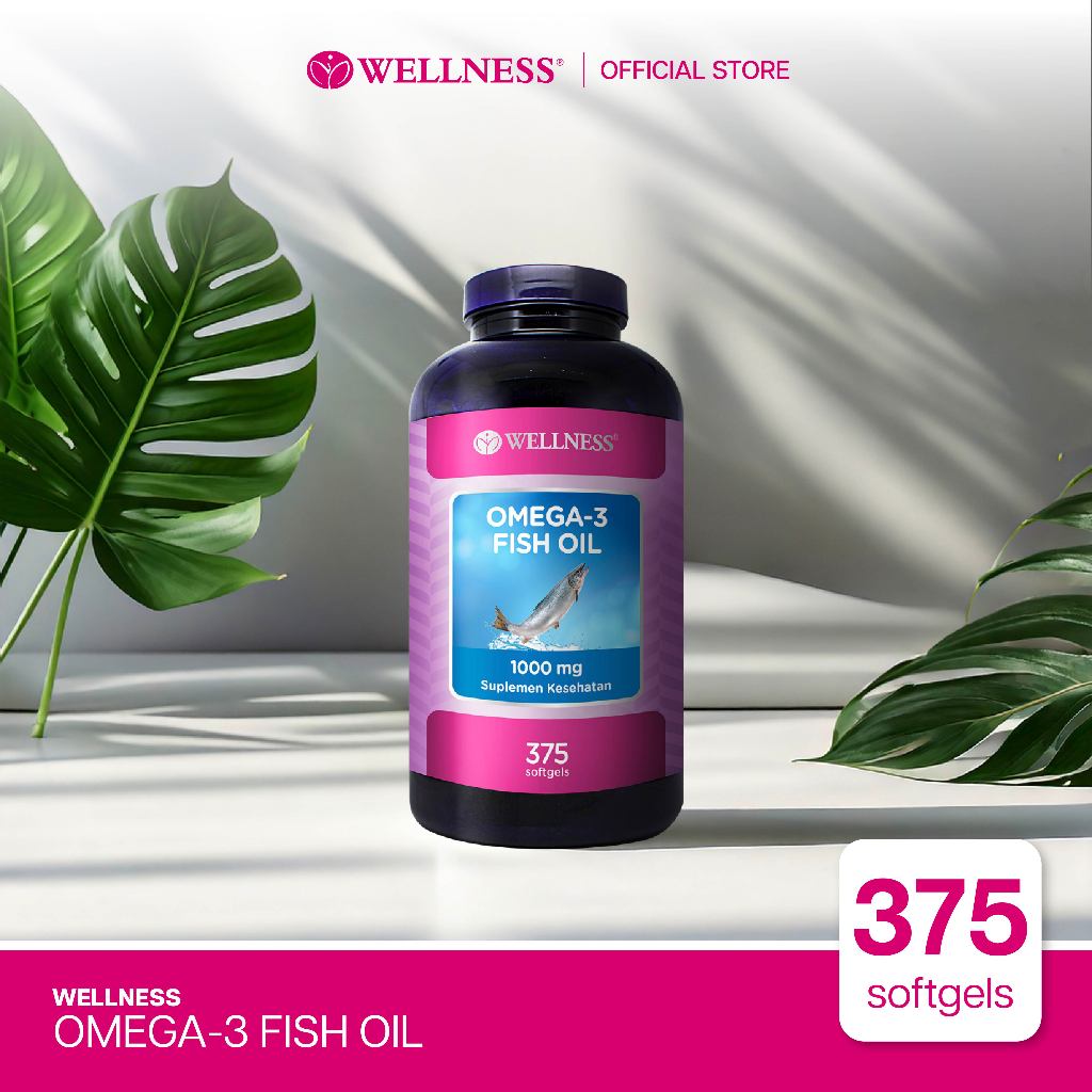 Jual Wellness Omega 3 Fish Oil 1000mg - 375 Softgels | Shopee Indonesia
