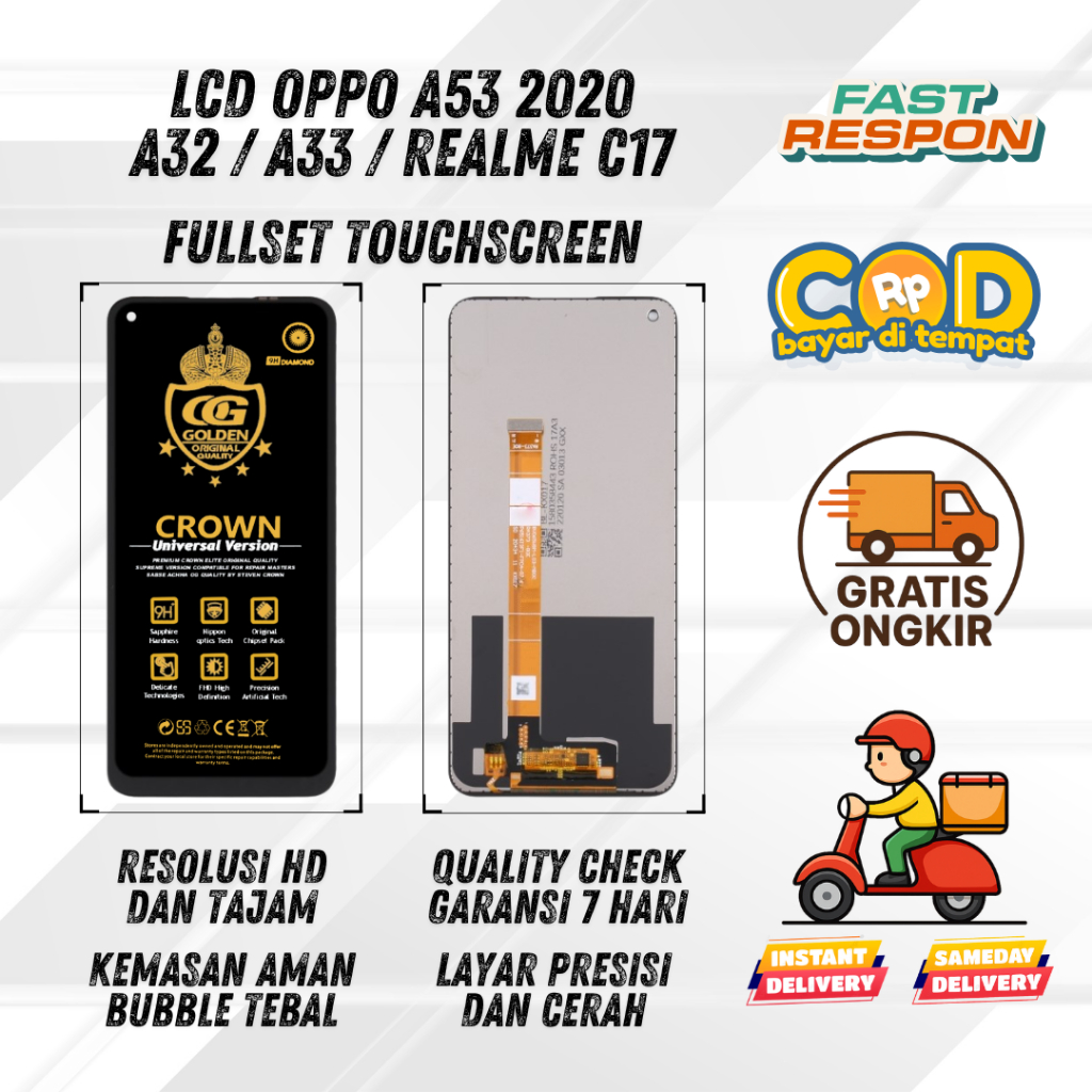 Jual LCD OPPO A53 / CPH2127 / A32 / A53S / A33 2020 / REALME 7i / C17 FULLSET TOUCHSCREEN ...
