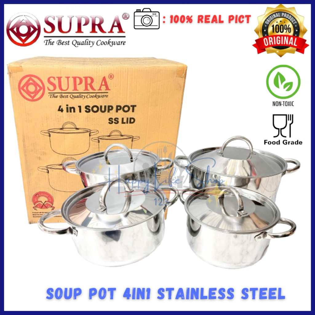 Jual SUPRA Panci Soup Pot Stainless 4 IN 1 (28cm/32cm/36cm/40cm ...
