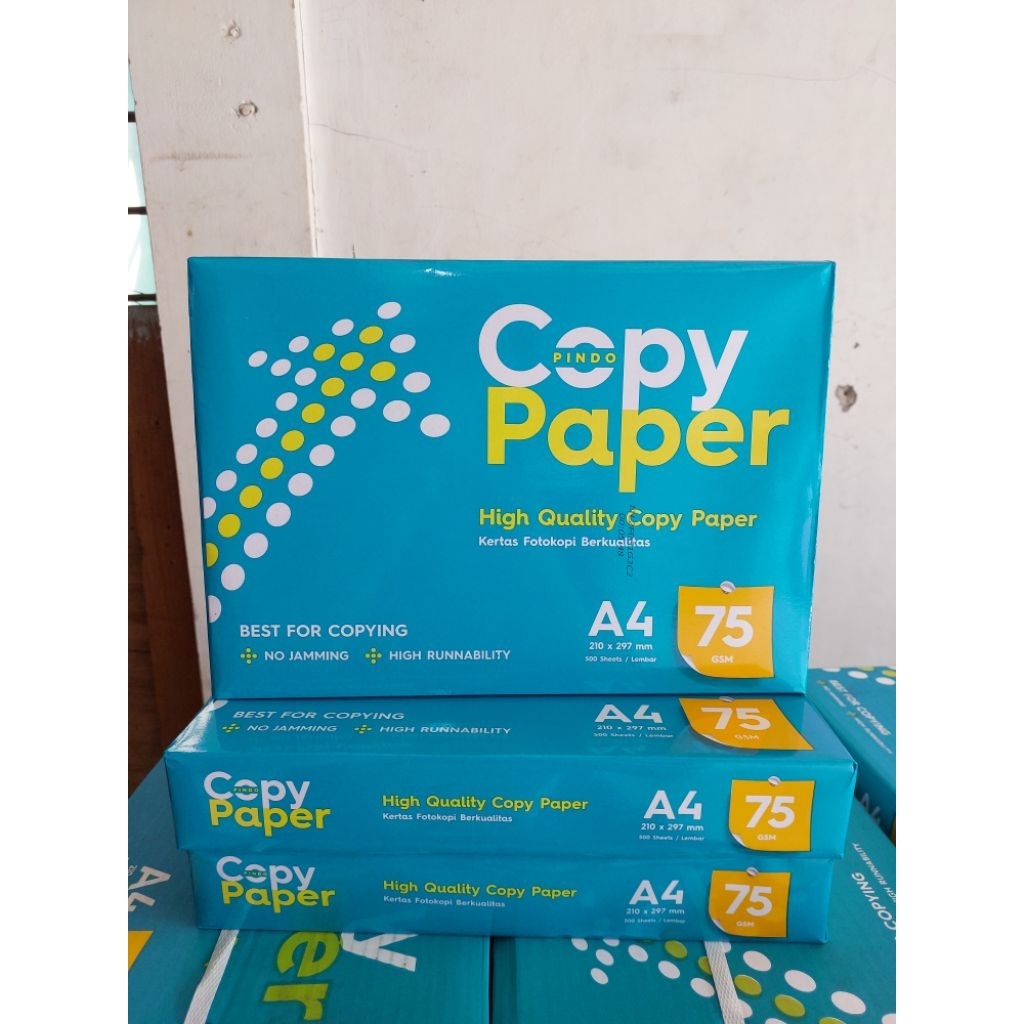 Jual 1RIM Kertas HVS A4 merk COPY PAPER 75gr (Murah dan bagus) | Shopee ...