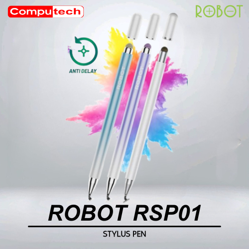 Jual ROBOT Stylus Pen RSP01 Universal 2 in 1 Capacitive No Delay for ...