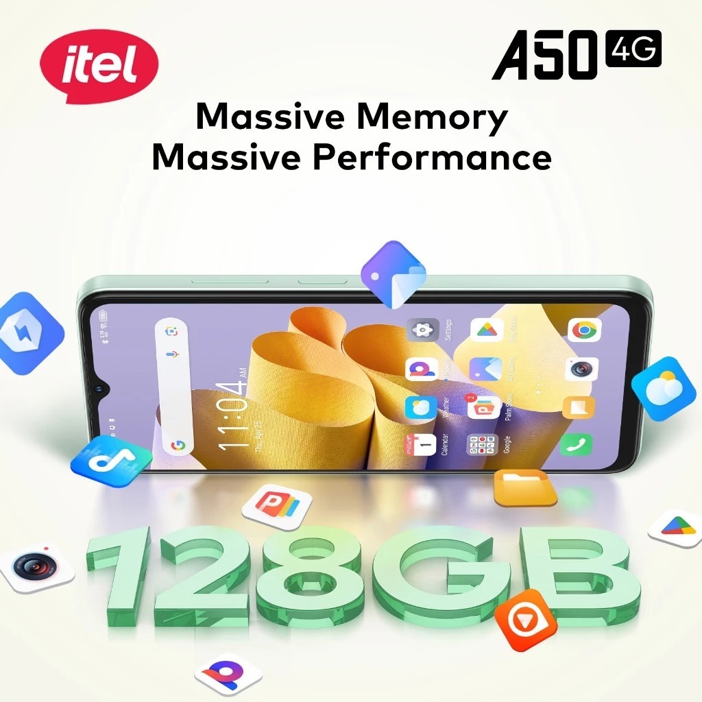 Jual itel A50 RAM 3+128GB Octa-Core Processor- 6'6" Big Screen with ...
