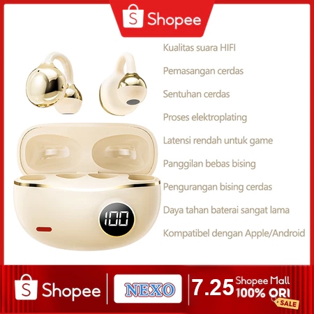 Jual 【NEW LAUNCH】TWS M91 Klip telinga telinga Bluetooth HD LED Display Headphone peredam ...