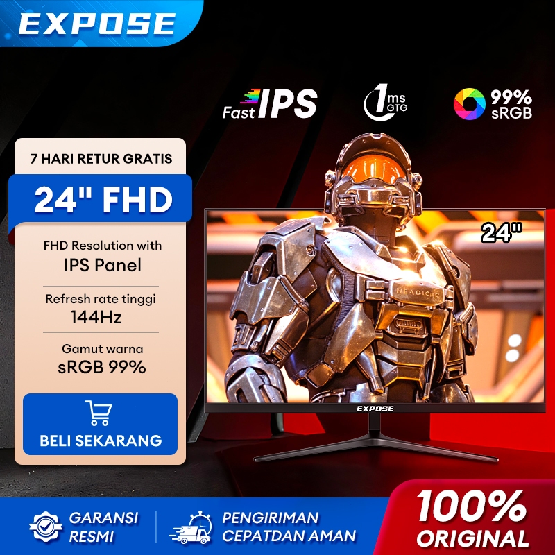 Jual EXPOSE Monitor 24 inch PC 19/22/24/27 Inch FHD Gaming Monitor LED ...