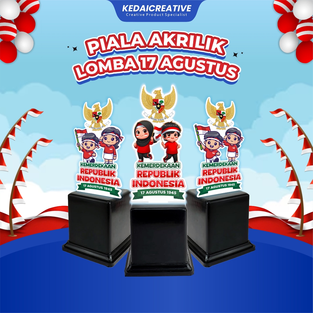 Jual Kedai Creative Piala Akrilik Kemerdekaan Lomba 17 Agustus Lubang ...
