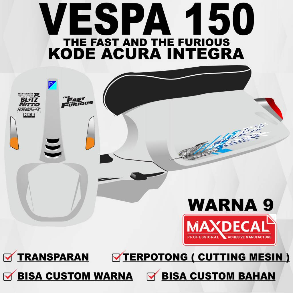 Jual Stiker Vespa 150 / Striping Vespa Primavera / Sticker Striping ...