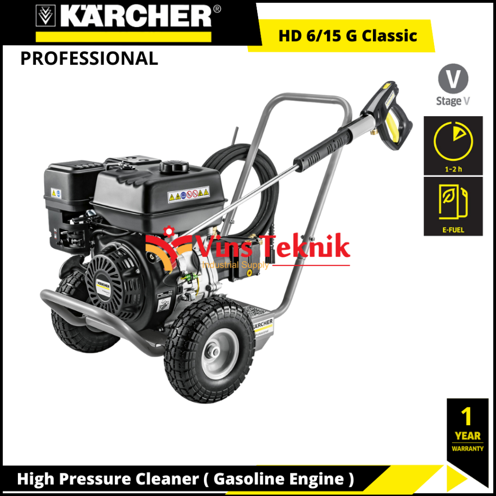 Jual KARCHER HD 6/15 G Classic High Pressure Cleaner Jet Cleaner Cold Water Bensin Mesin Cuci ...